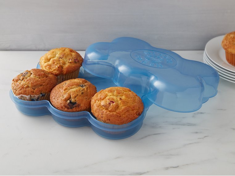 Muffin Fresh Container - 6 Fresh Muffins Keeper & Airtight Storage ...