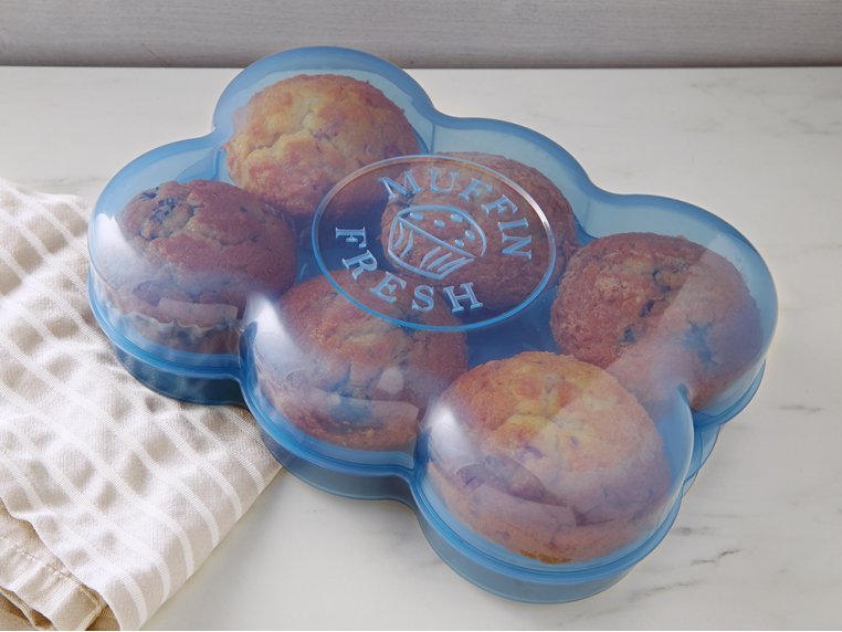 Muffin Fresh Container - 6 Fresh Muffins Keeper & Airtight Storage ...